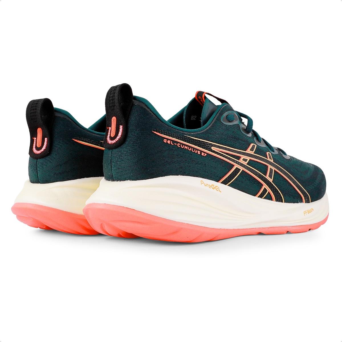 Tênis Asics Gel Cumulus 27 Masculino Verde / Coral