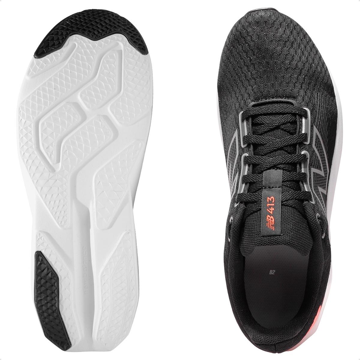 Tênis New Balance 413 V3 Masculino Preto / Coral
