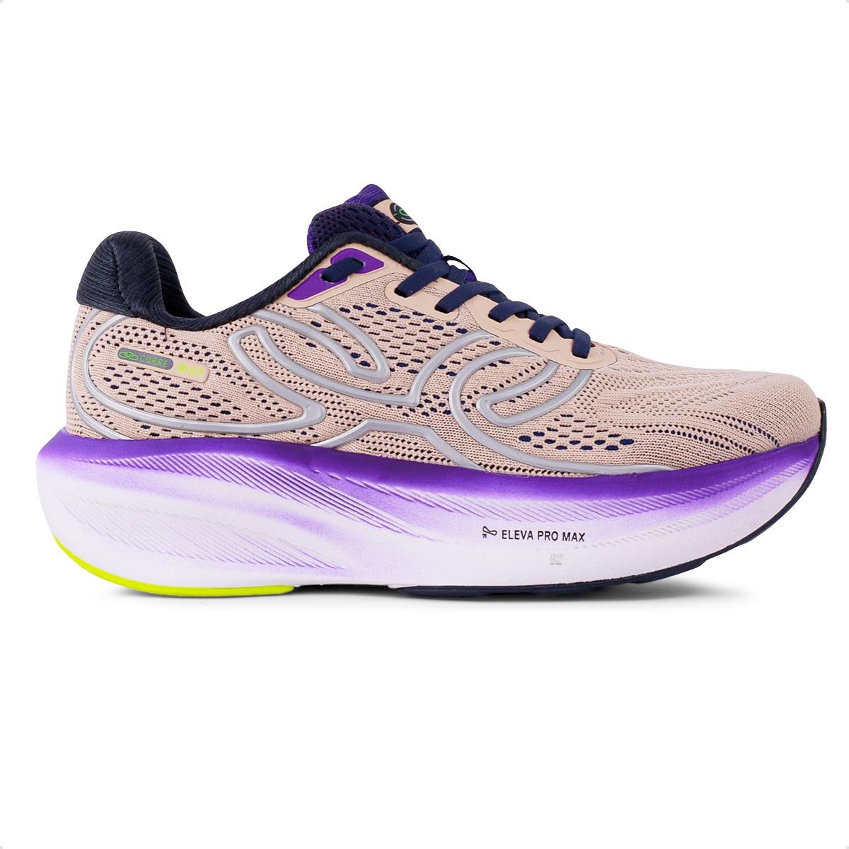 Tênis Olympikus Corre Max Feminino Bege / Roxo