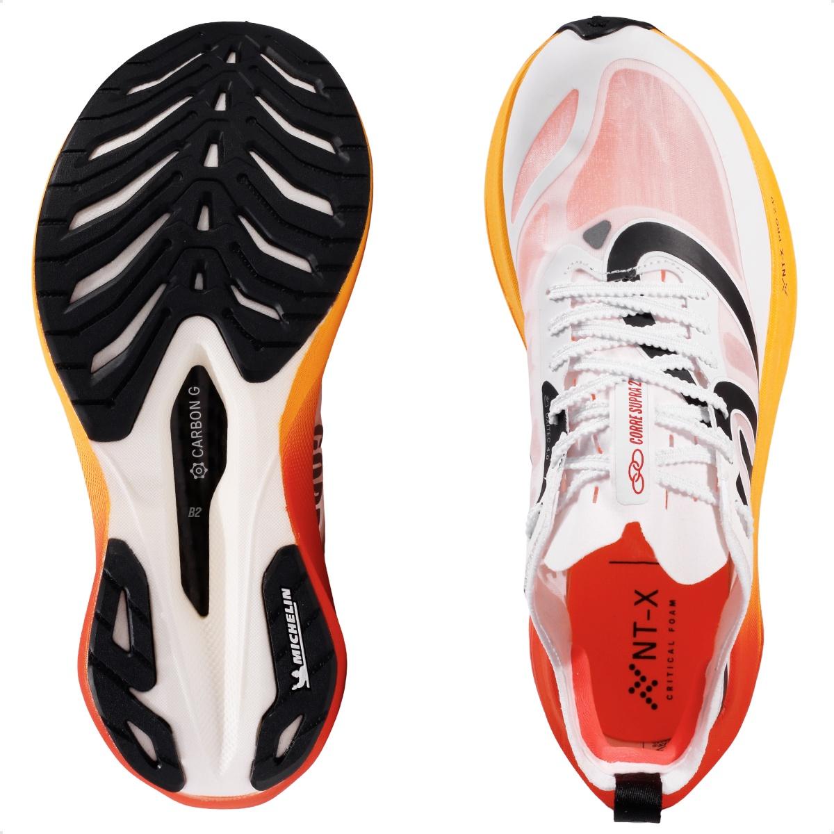 Tênis Olympikus Corre Supra 2 Unissex Branco / Laranja