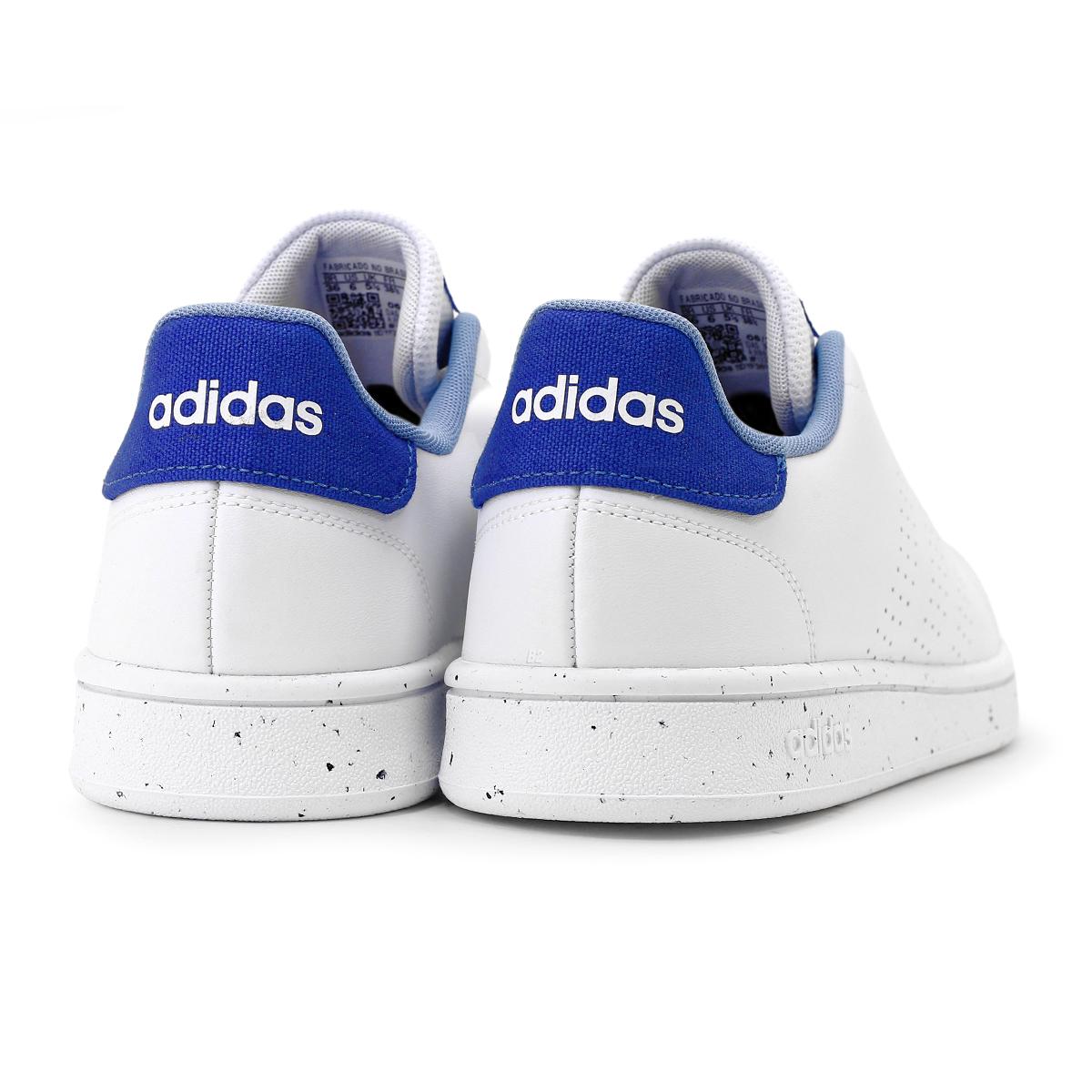 Tênis Adidas Advantage Lifestyle Court Juvenil Branco / Azul