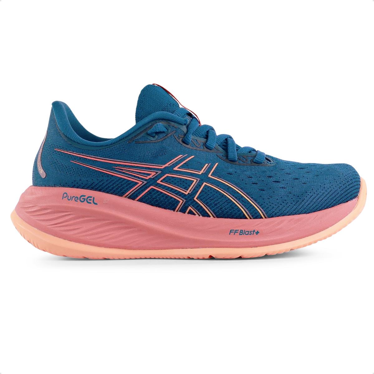 Tênis Asics Gel Cumulus 26 Feminino Marinho / Laranja