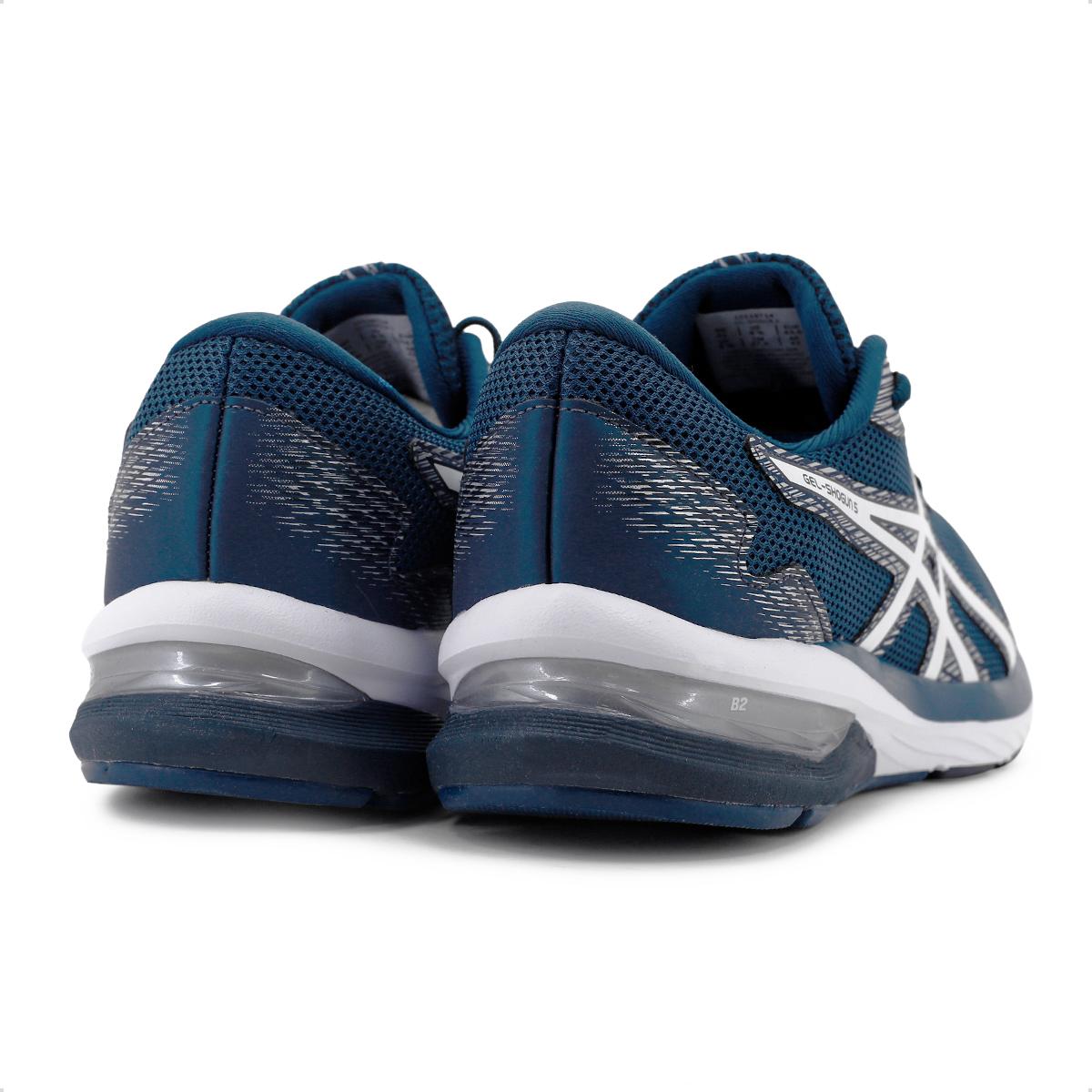 Tênis Asics Shogun 5 Masculino + 3 Pares de Meia Azul / Marinho