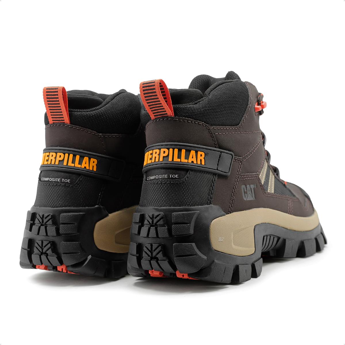 Bota Caterpillar Original Invader Mid Vent CT Masculina Marrom / Preto