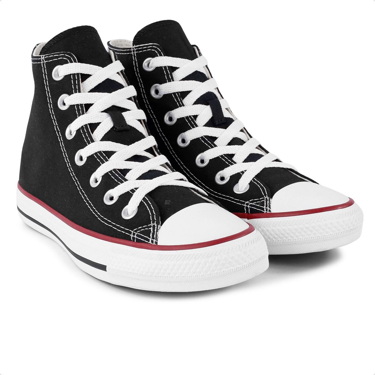Tênis Converse Chuck Taylor All Star Cano Alto Unissex Preto / Vermelho
