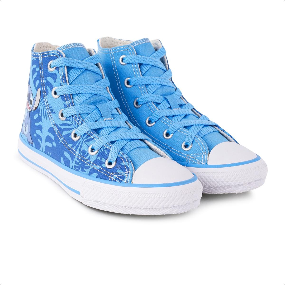 Tênis Converse All Star Chuck Taylor Cano Alto X Disney Stitch Juvenil ...