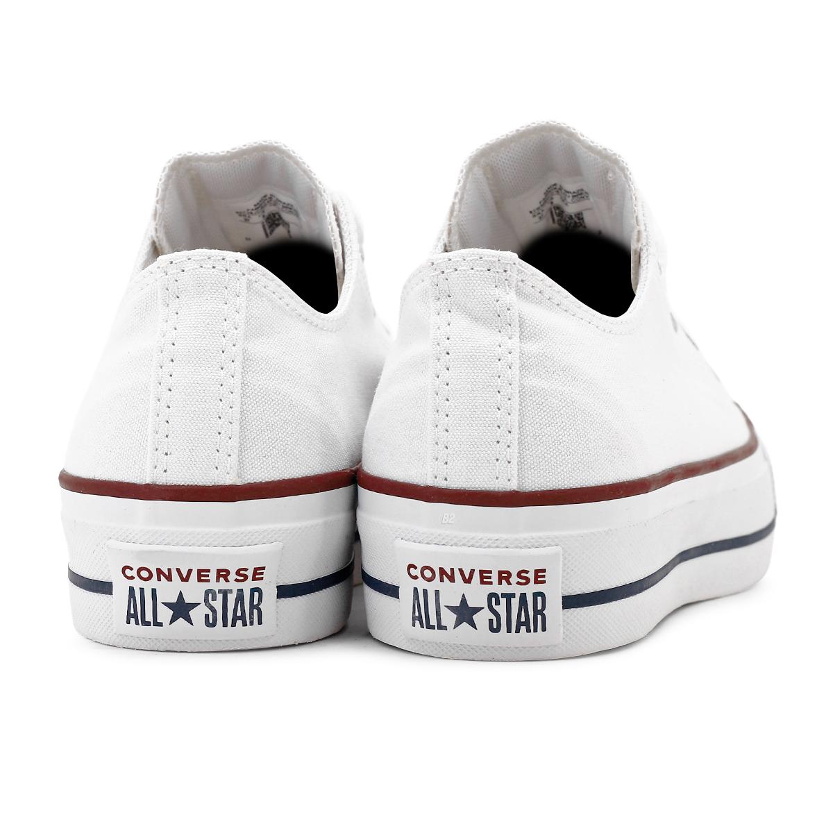 Tênis Converse Chuck Taylor All Star Lift Feminino Branco / Vermelho