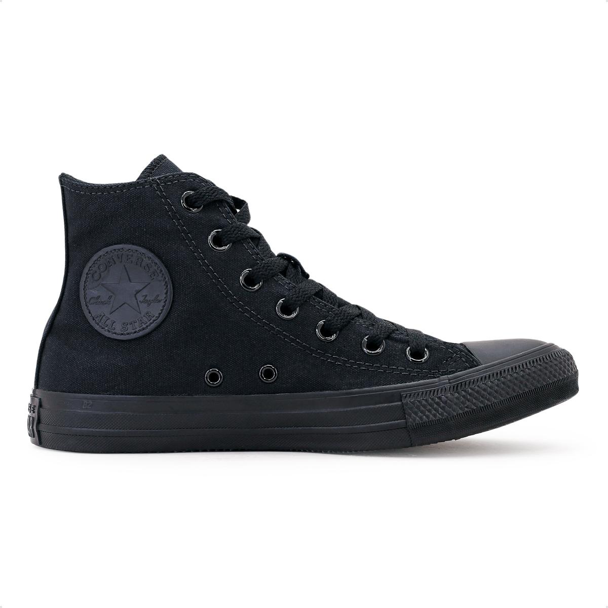 Tênis Converse Chuck Taylor All Star Monochrome Canvas Unissex Preto ...