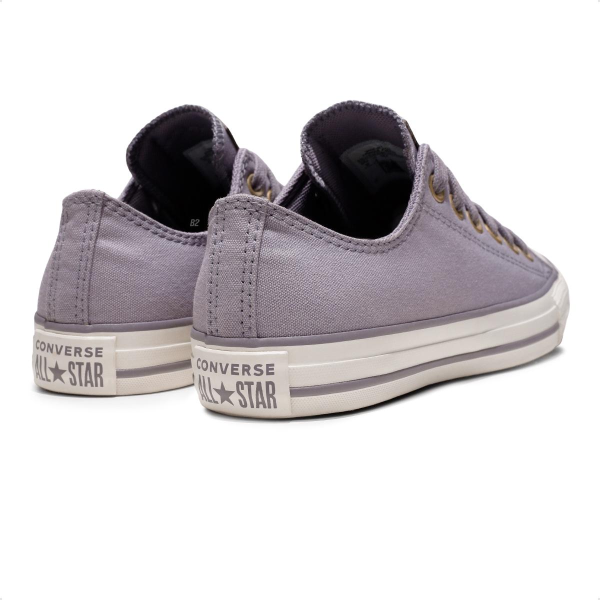 Tênis Converse Chuck Taylor All Star Taylored Lux Unissex Lilás / Dourado
