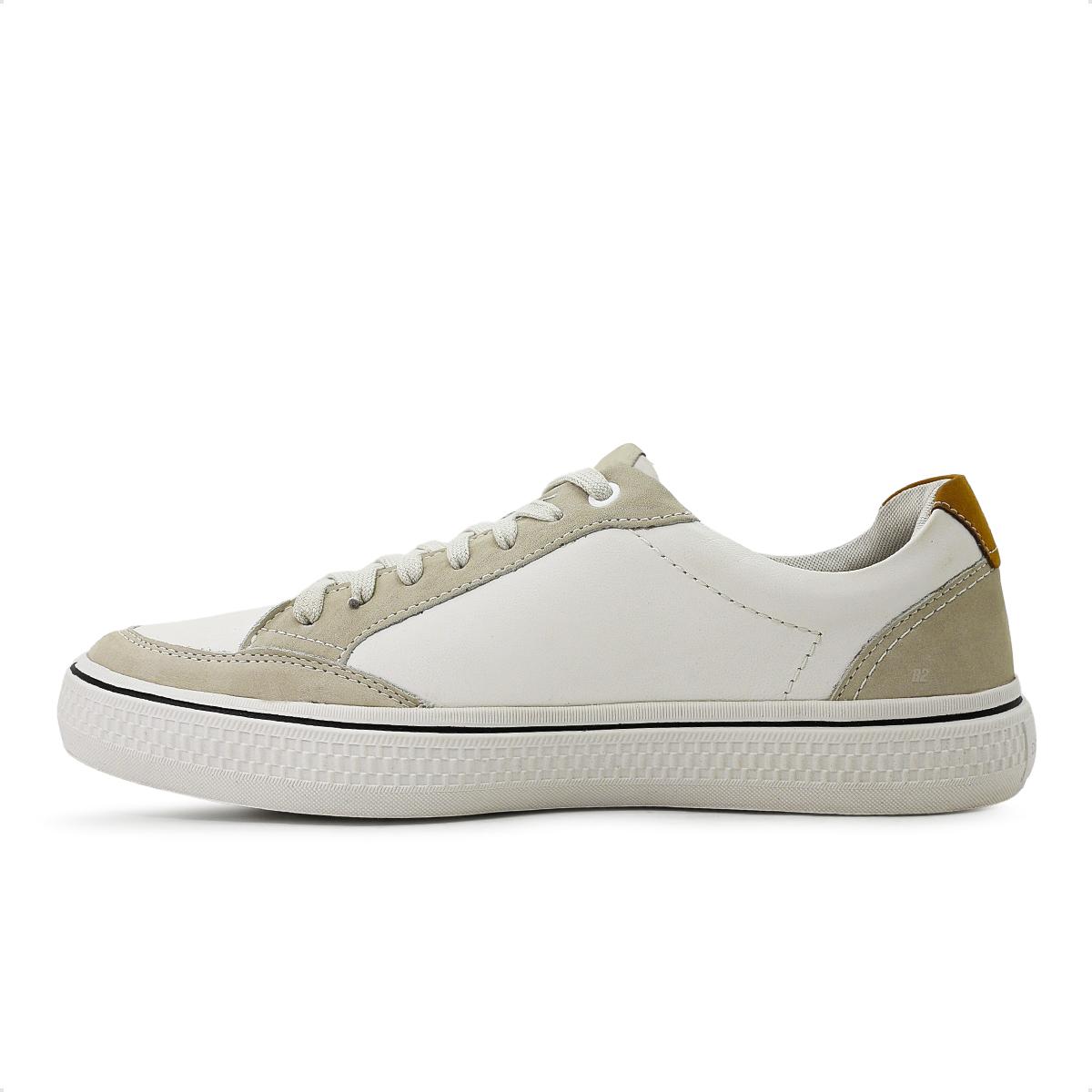 Tênis Democrata Denim Fender Masculino Branco / Marrom