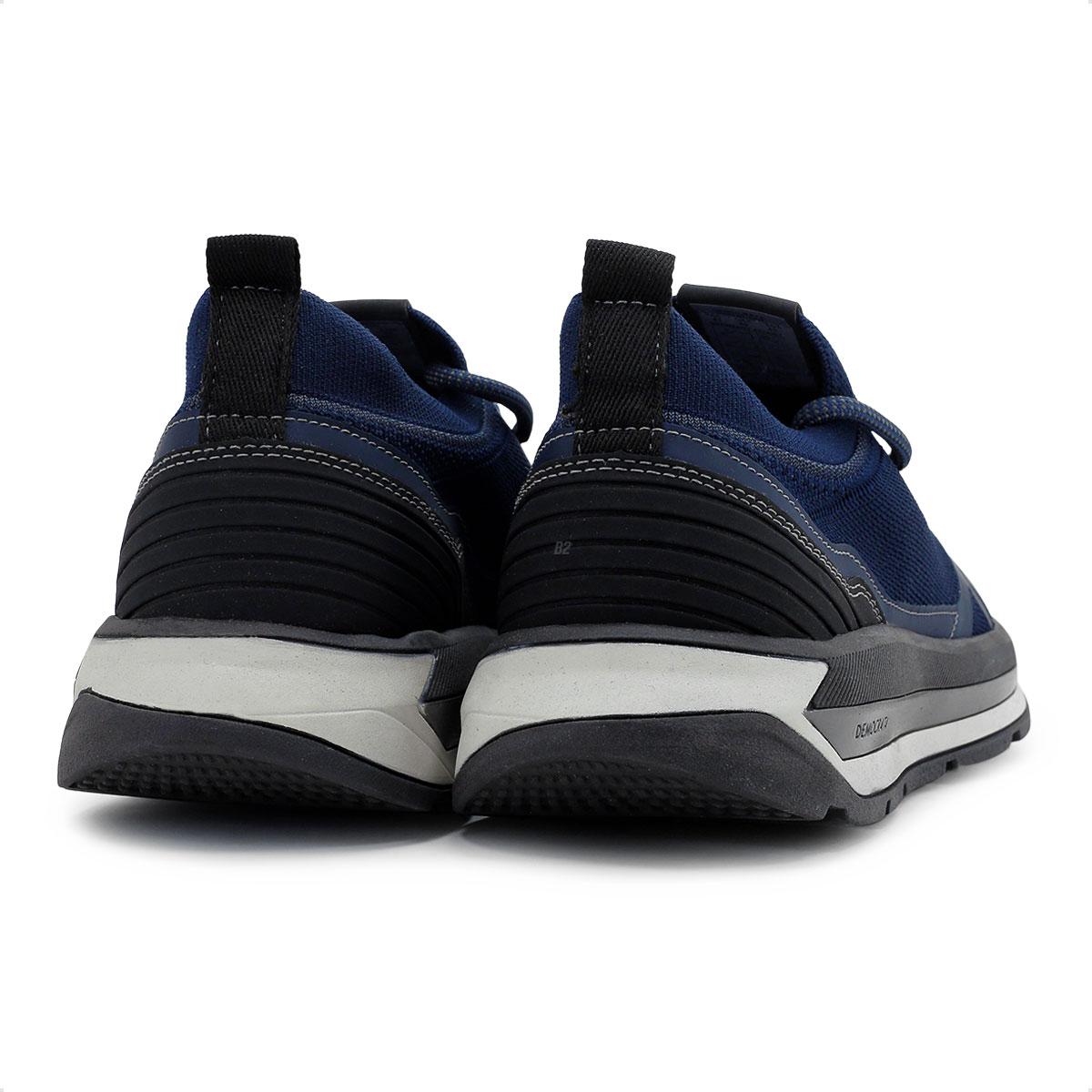 Tênis Democrata Denim Nick Knit Masculino Marinho / Preto