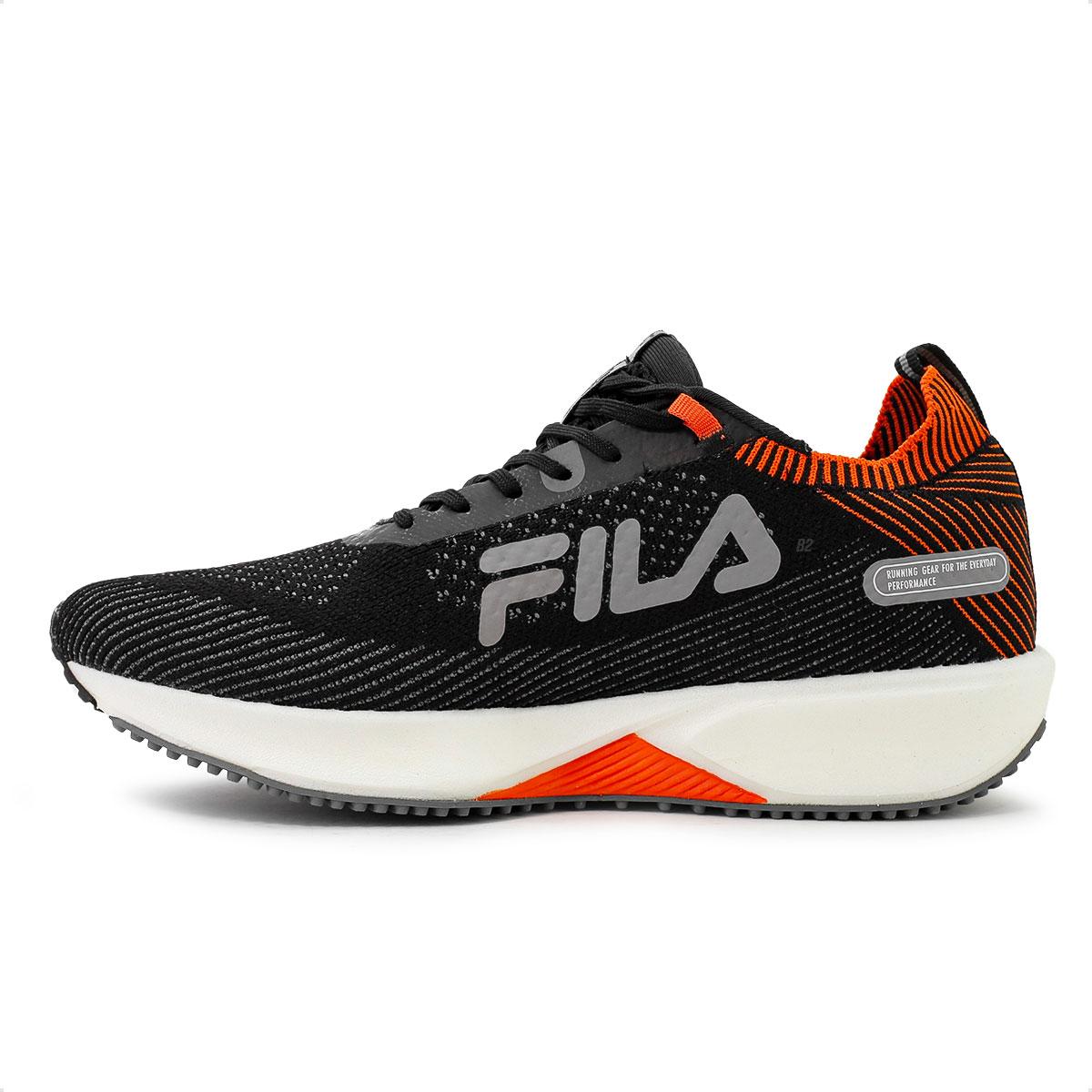 Tênis Fila Float Prime Masculino Preto / Laranja