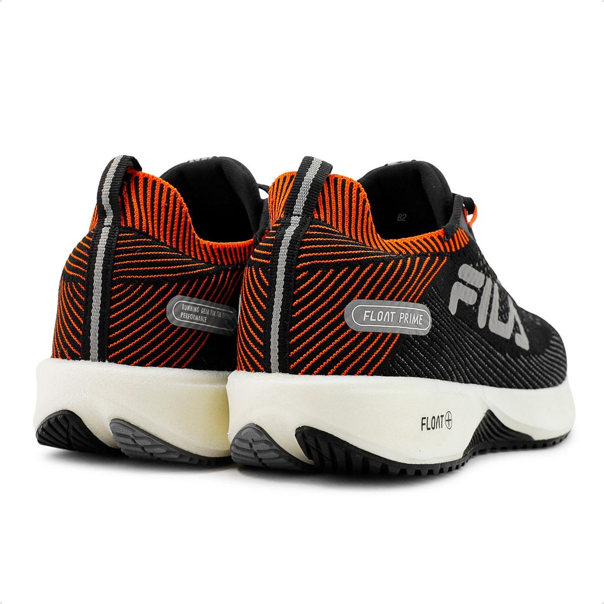 Tênis Fila Float Prime Masculino Preto / Laranja