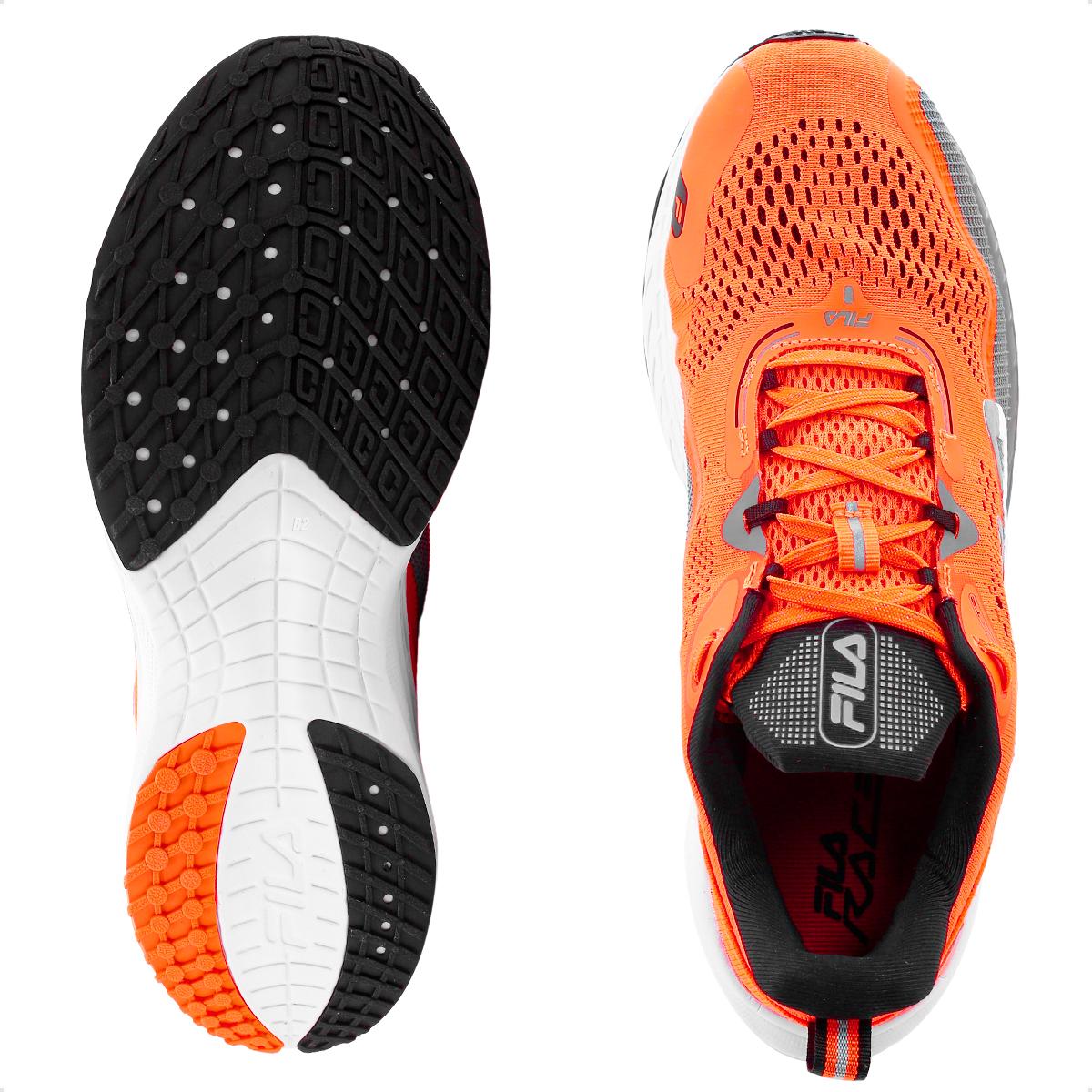 Tênis Fila Racer T2 Laranja / Cinza