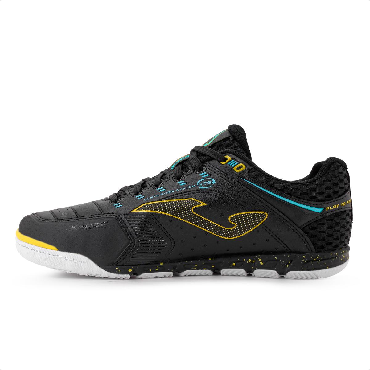Chuteira Futsal Joma Liga 5 Preto / Amarelo