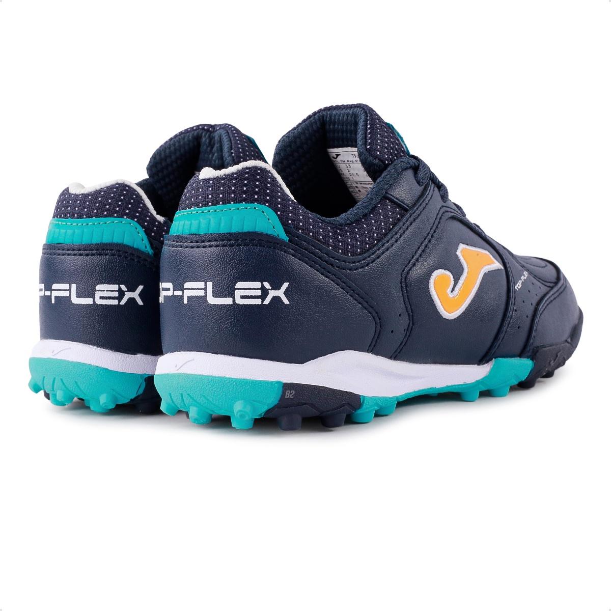Chuteira Society Joma Top Flex JR Marinho / Amarelo