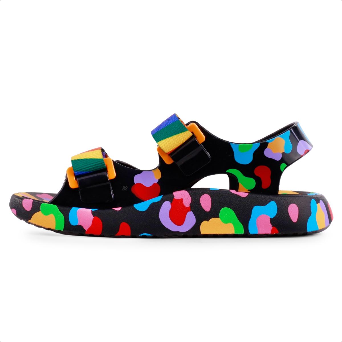 Sandalia Mini Melissa Mix Infantil Preto / Amarelo
