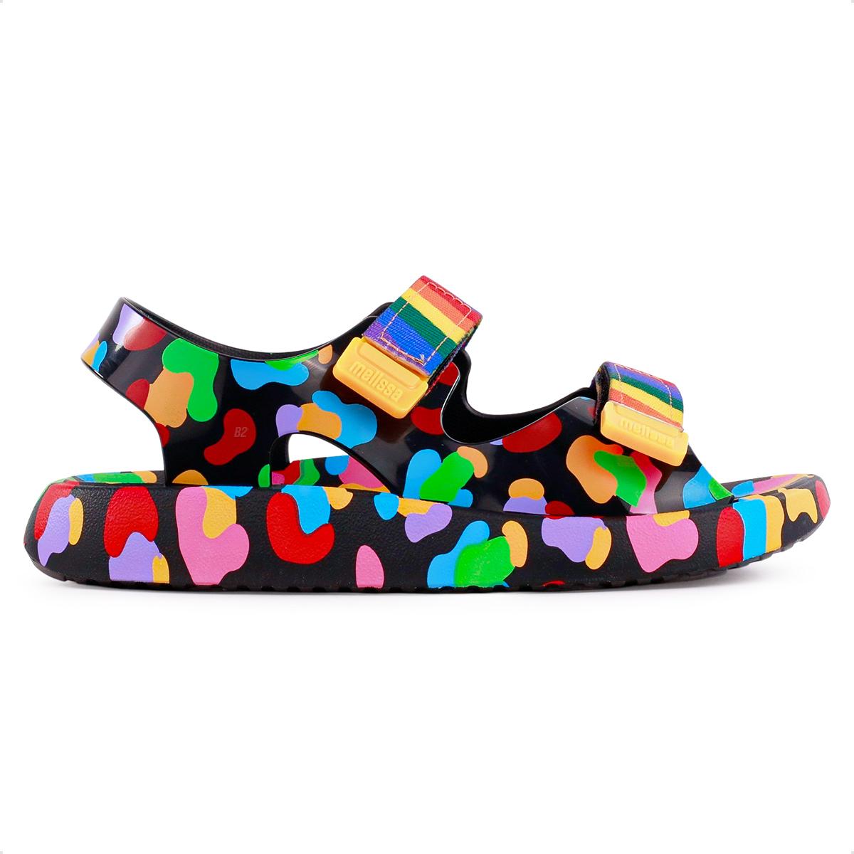 Sandalia Mini Melissa Mix Infantil Preto / Amarelo