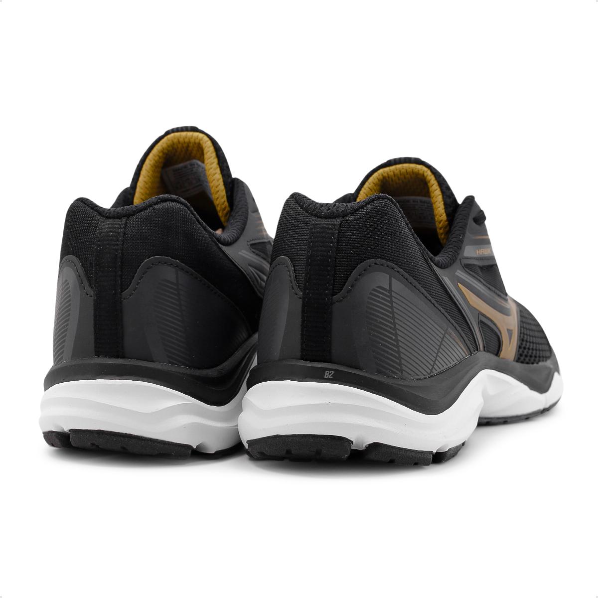 Tênis Mizuno Wave Hawk 4 Masculino Preto / Dourado