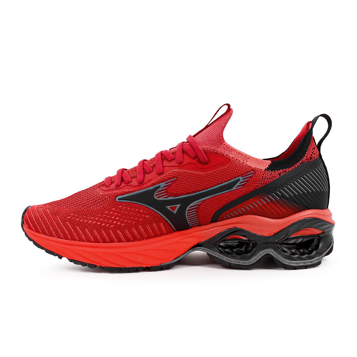 Tênis Mizuno Wave Invictus 3 Vermelho / Preto