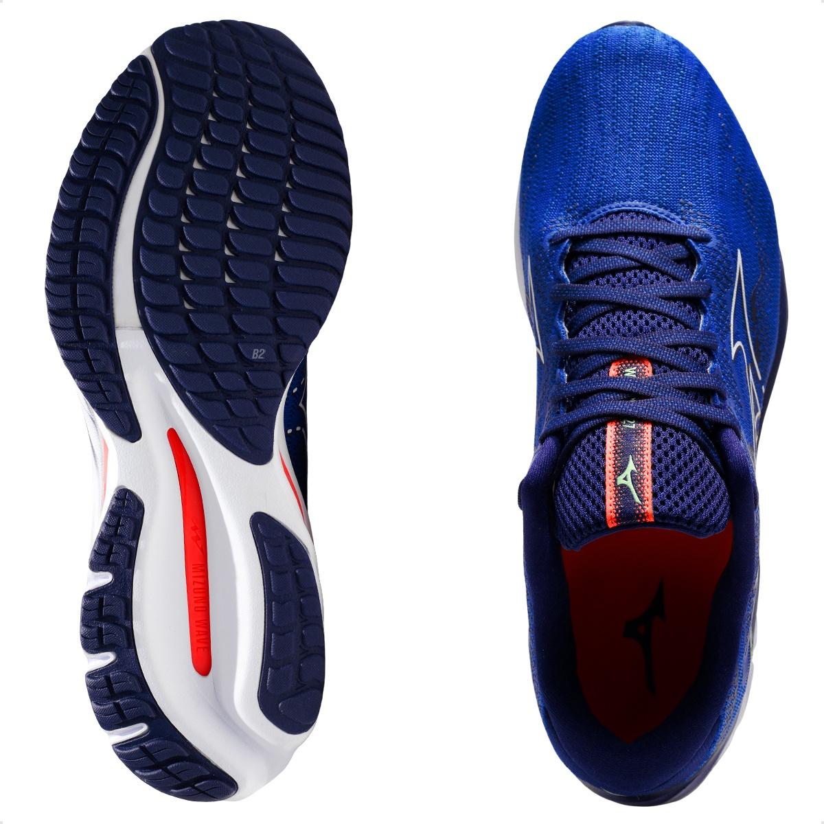 Tênis Mizuno Wave Rider 27 Masculino Azul / Marinho