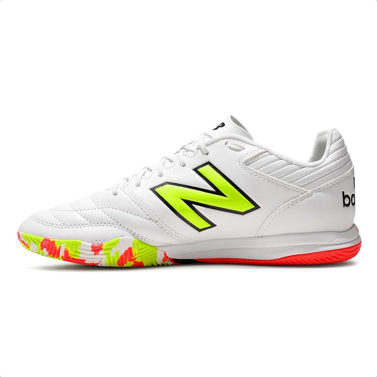 Chuteira Futsal New Balance 442 Pro In V2 Masculina Branco Coral