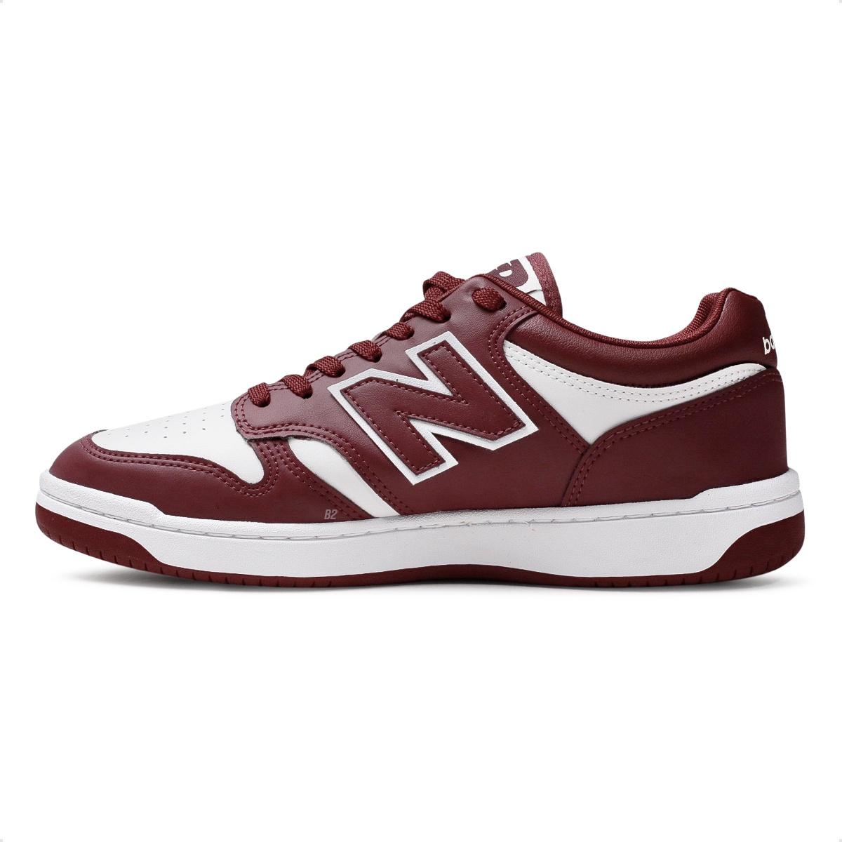 Tênis New Balance 480 Low Masculino Bordô / Branco