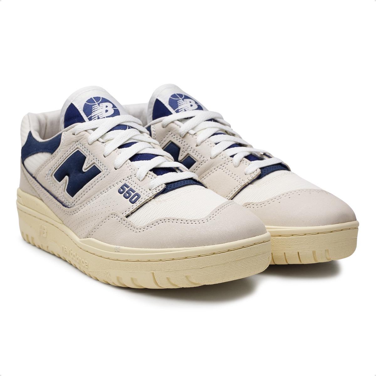 Tênis New Balance 550 Masculino Bege / Azul Escuro