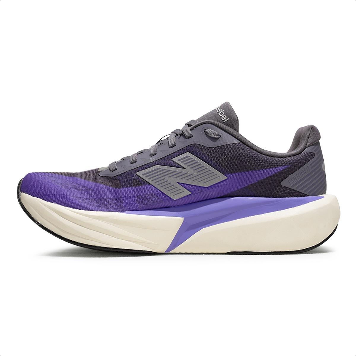 Tenis New Balance Fuelcell Rebel V5 Masculino Roxo / Cinza