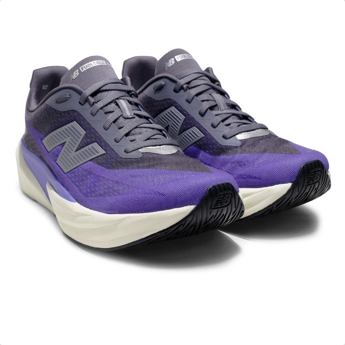 Tenis New Balance Fuelcell Rebel V5 Masculino Roxo / Cinza