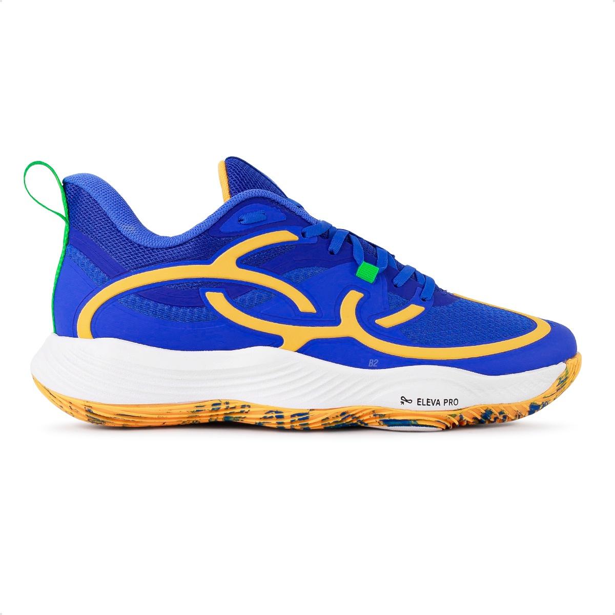 Tênis Olympikus Qu4dra Quadra BR1 Unissex Azul / Amarelo