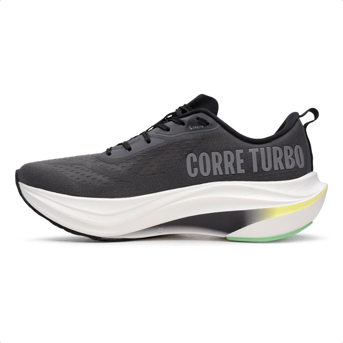 Tênis Olympikus Corre Turbo Unissex Chumbo / Preto