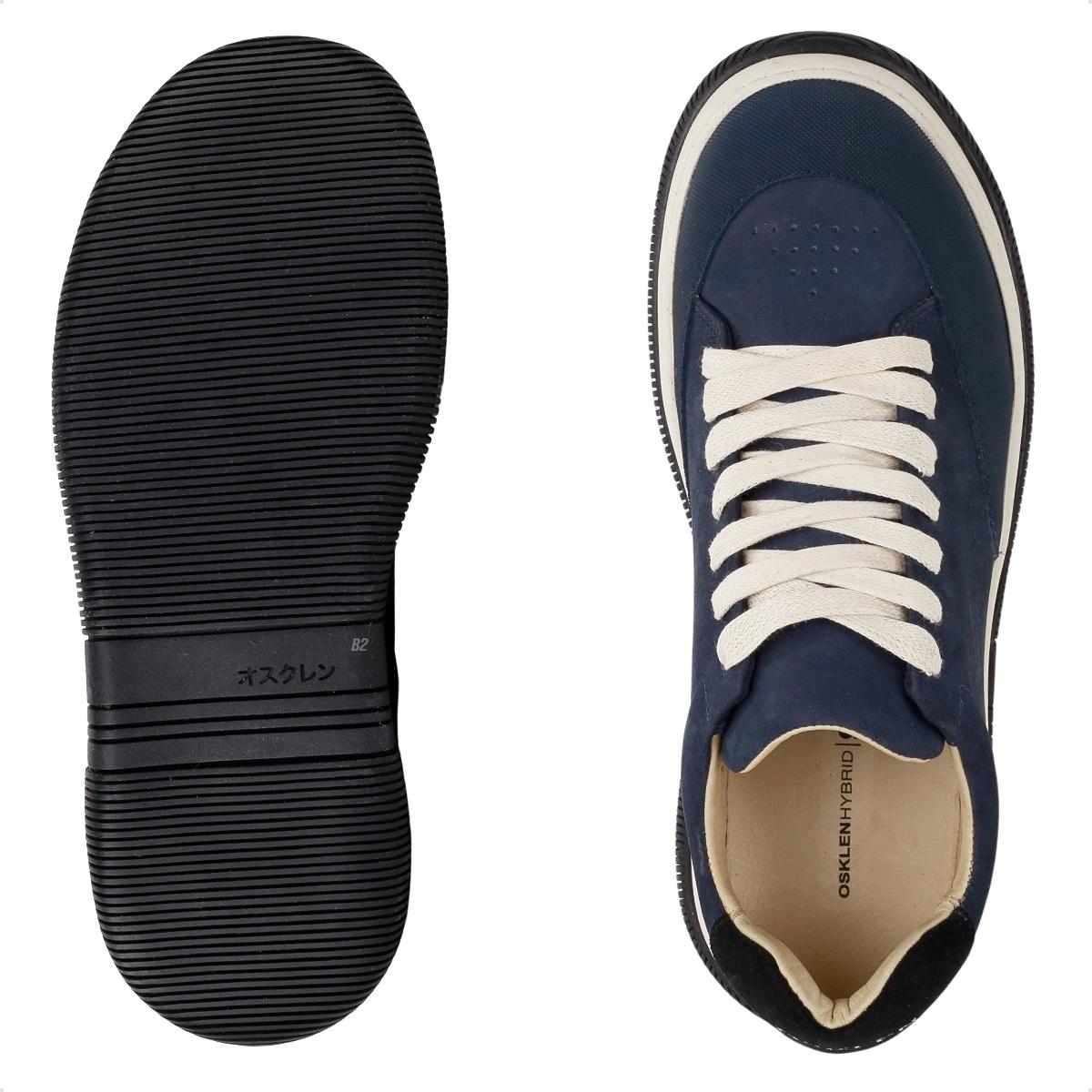 Tênis Osklen Hybrid Laces Nobuck Masculino Marinho / Bege