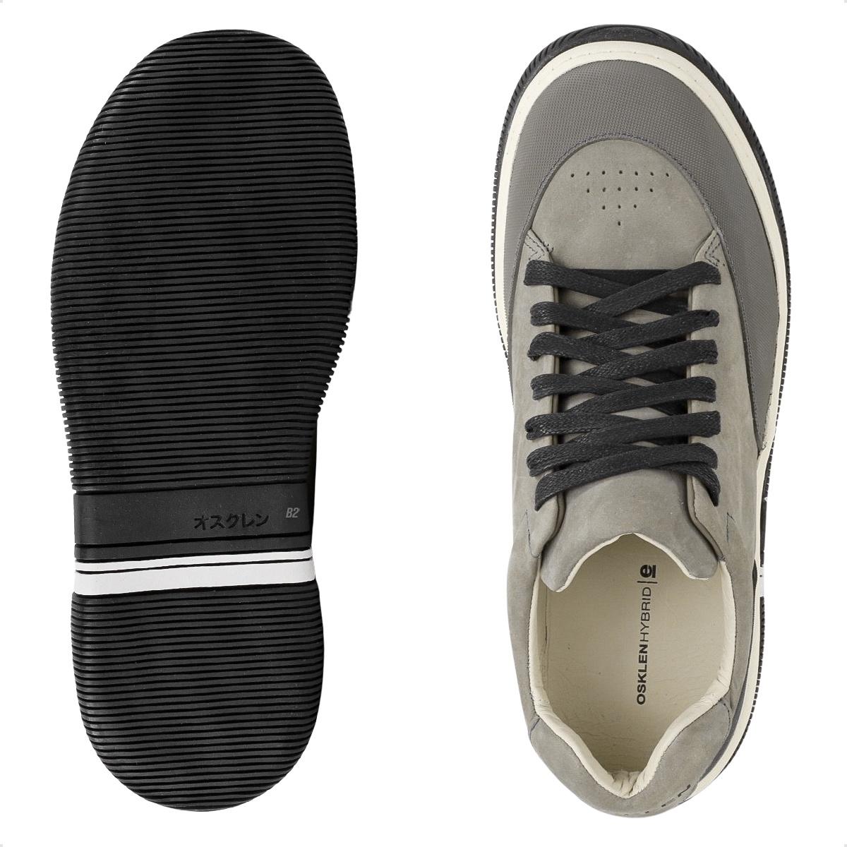 Tênis Osklen Hybrid Laces OIL Masculino Cinza / Preto