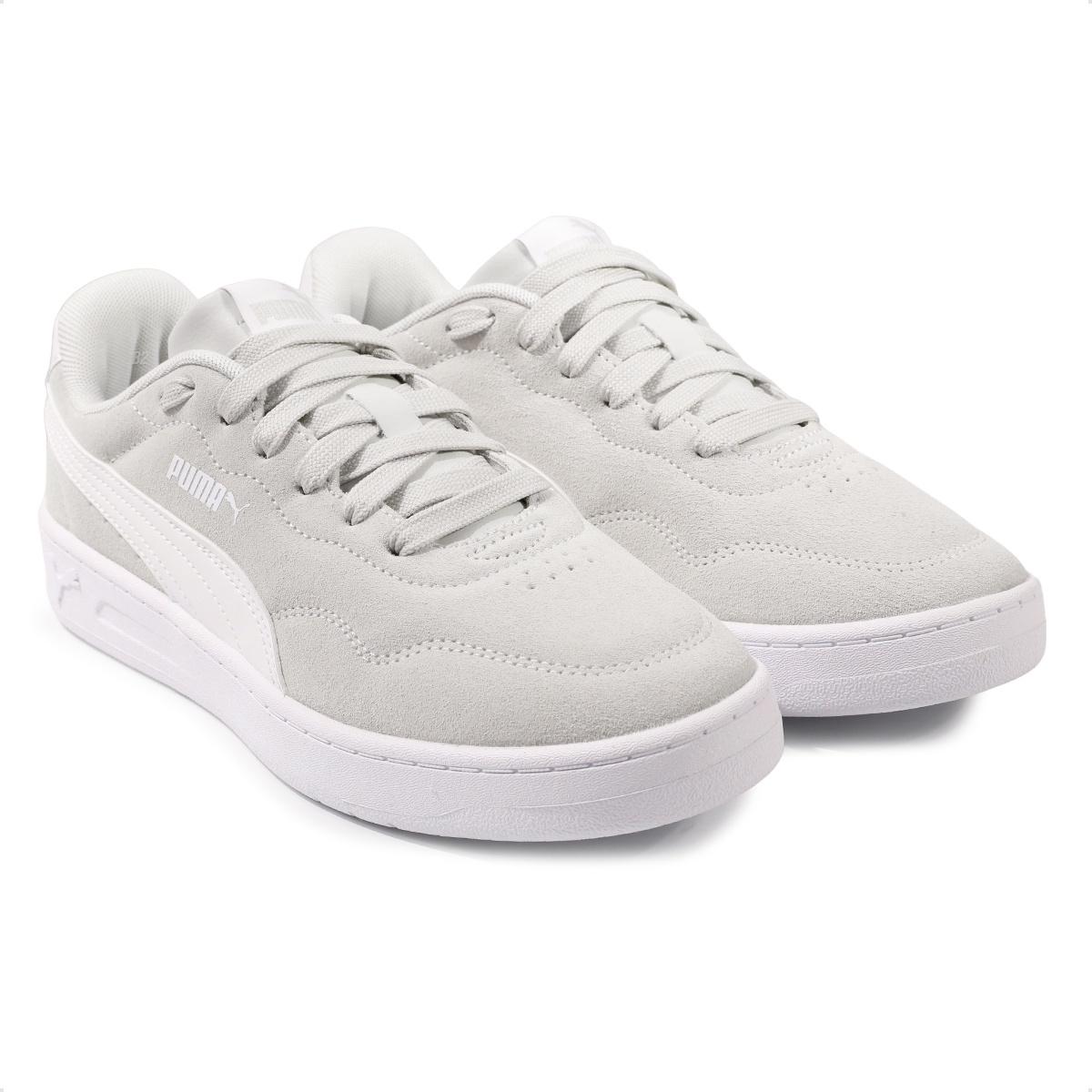 Tênis Puma Court Lally Sd Feminino Cinza / Branco
