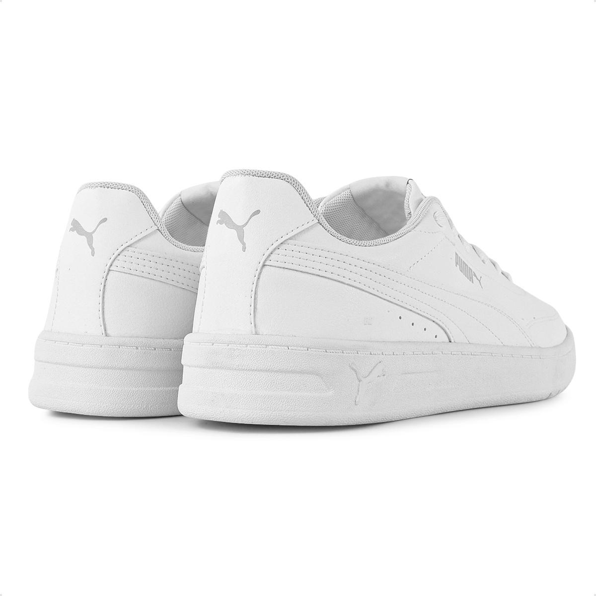 Tênis Puma Court Classic Clean Bdp Masculino Branco / Branco