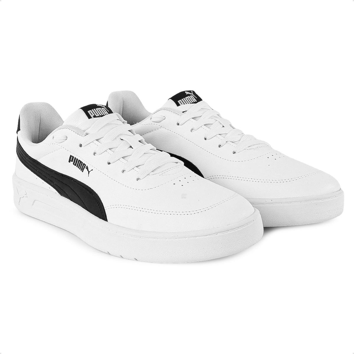 Tênis Puma Court Classic Clean Bdp Masculino Branco / Preto