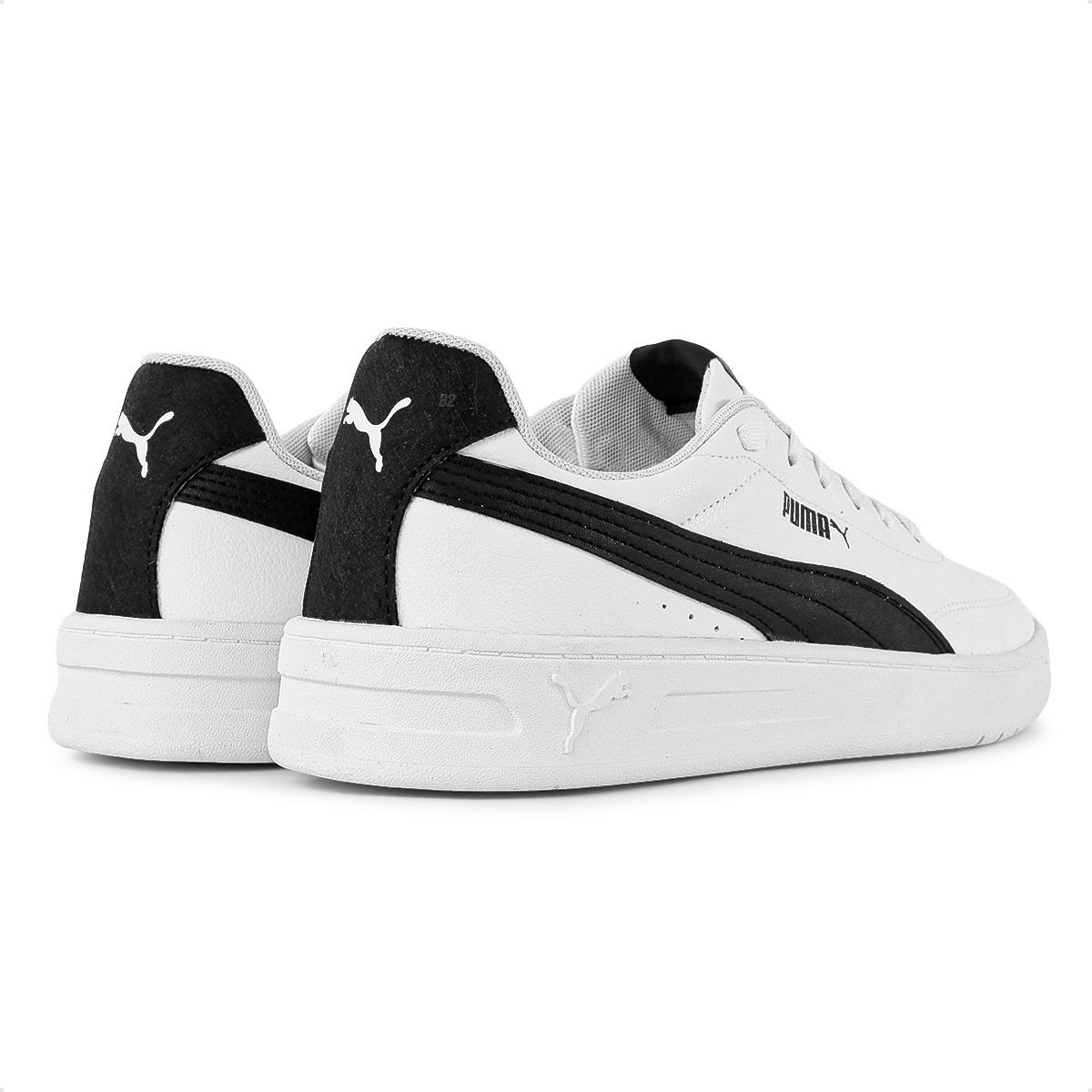 Tênis Puma Court Classic Clean Bdp Masculino Branco / Preto