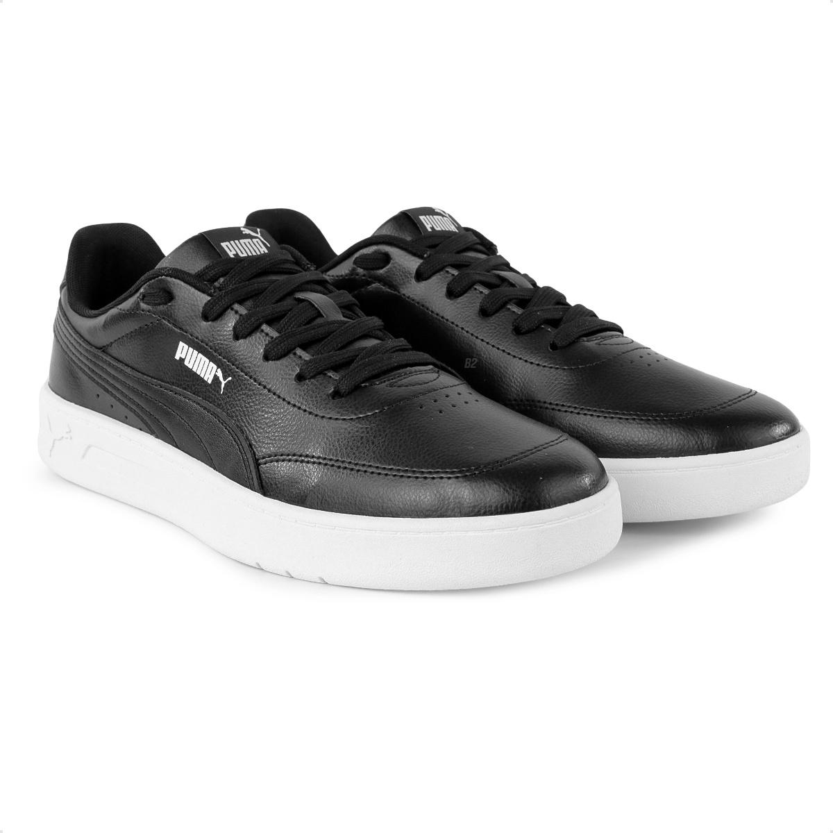 Tênis Puma Court Classic Clean Bdp Masculino Preto / Branco