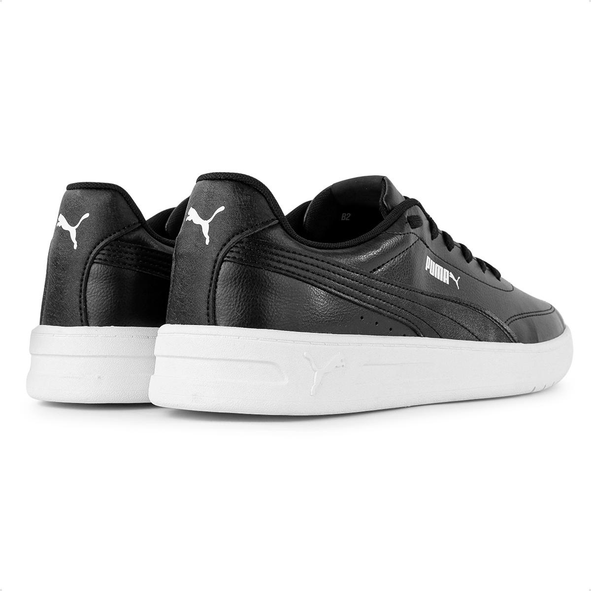 Tênis Puma Court Classic Clean Bdp Masculino Preto / Branco