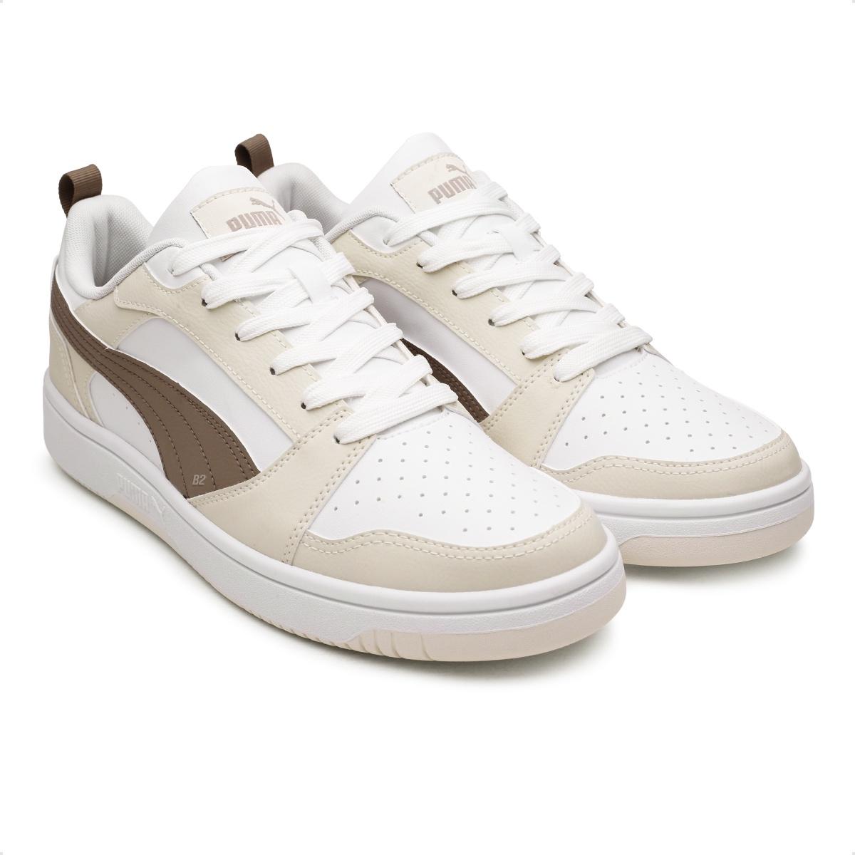 Tênis Puma Rebound V6 Low Bdp Masculino Bege / Marrom
