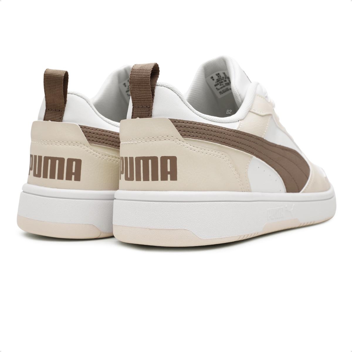 Tênis Puma Rebound V6 Low Bdp Masculino Bege / Marrom
