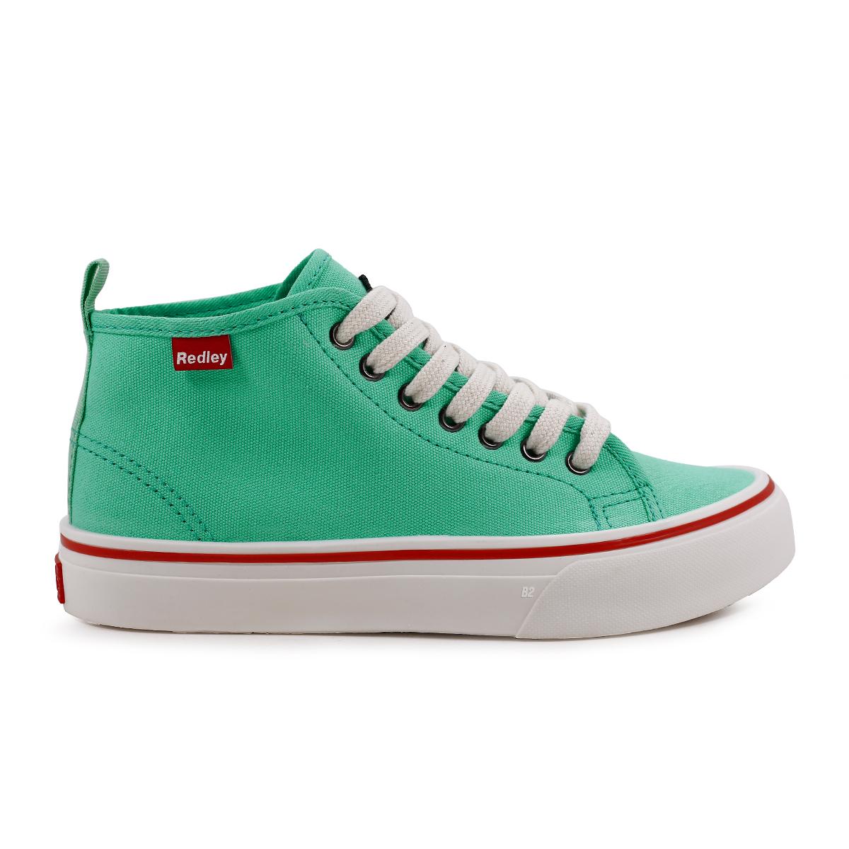 Tênis Redley Originals Cano Alto Colors Verde Água / Branco