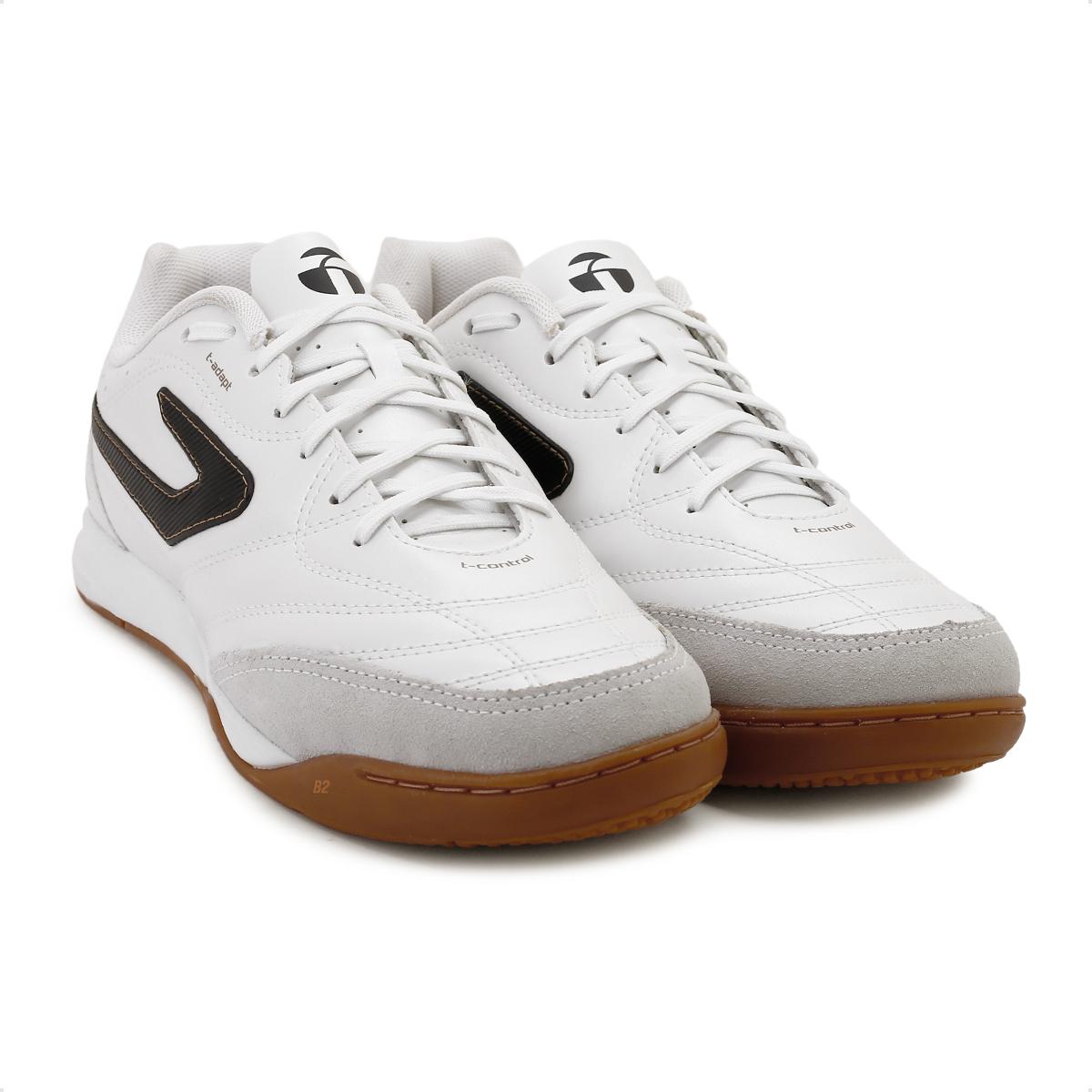 Chuteira Topper Futsal Maestro Td IV Masculina Branco / Preto