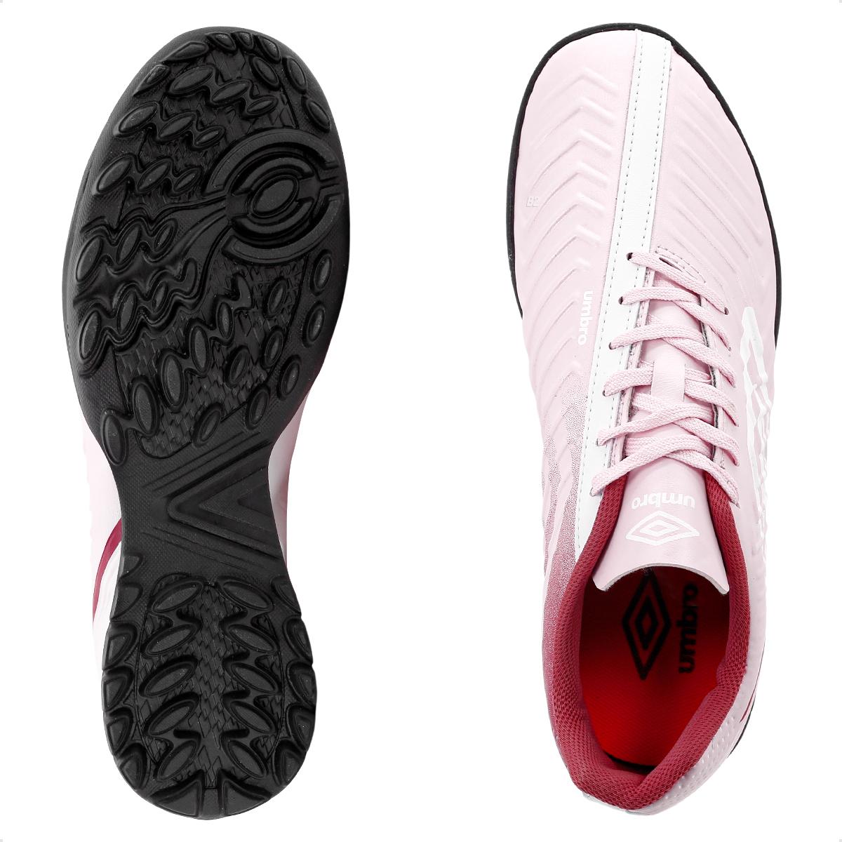 Chuteira Umbro Society Fifty 4 IV Masculina Rosa / Branco