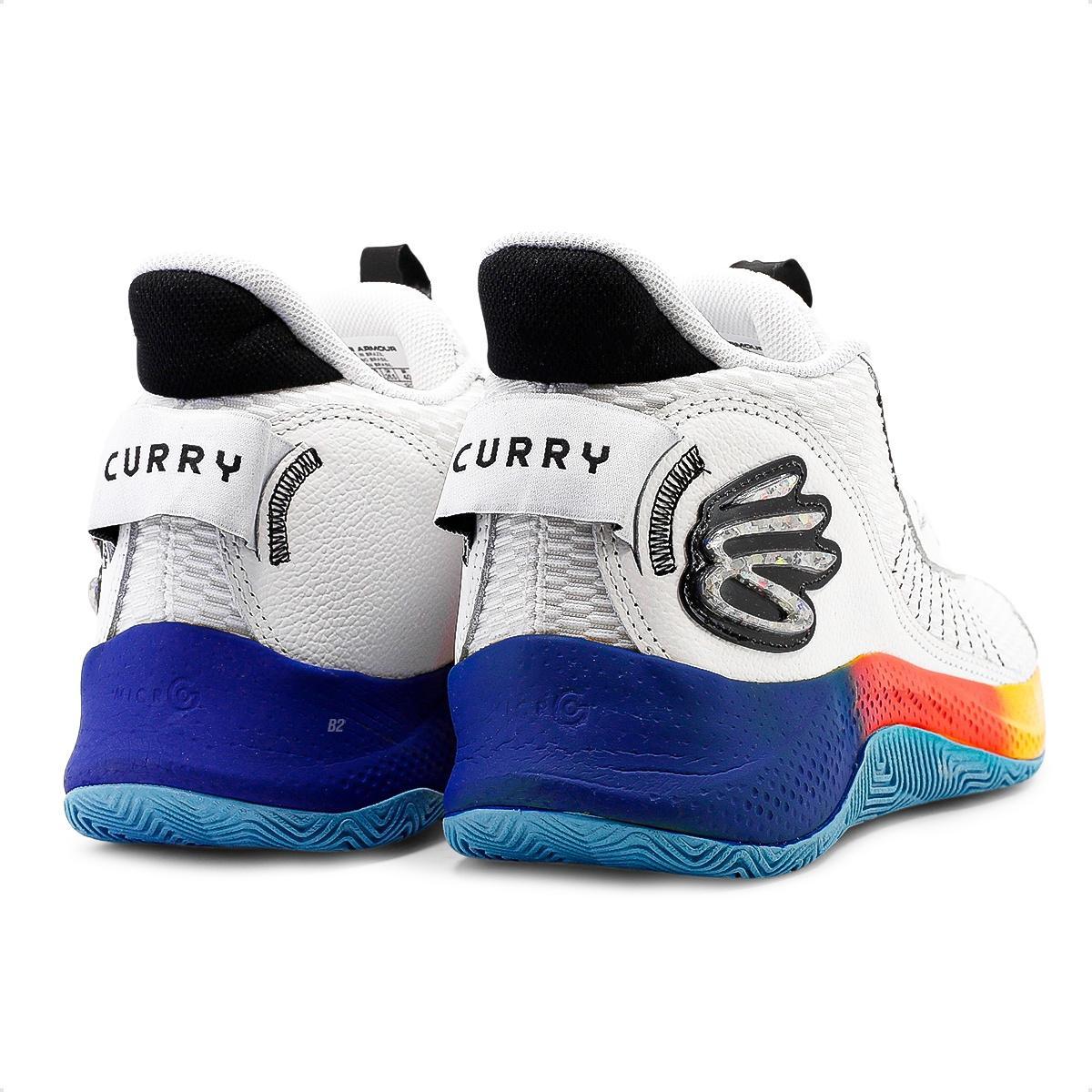 Tênis Under Armour Curry 3Z7 Basquete Masculino Branco / Azul