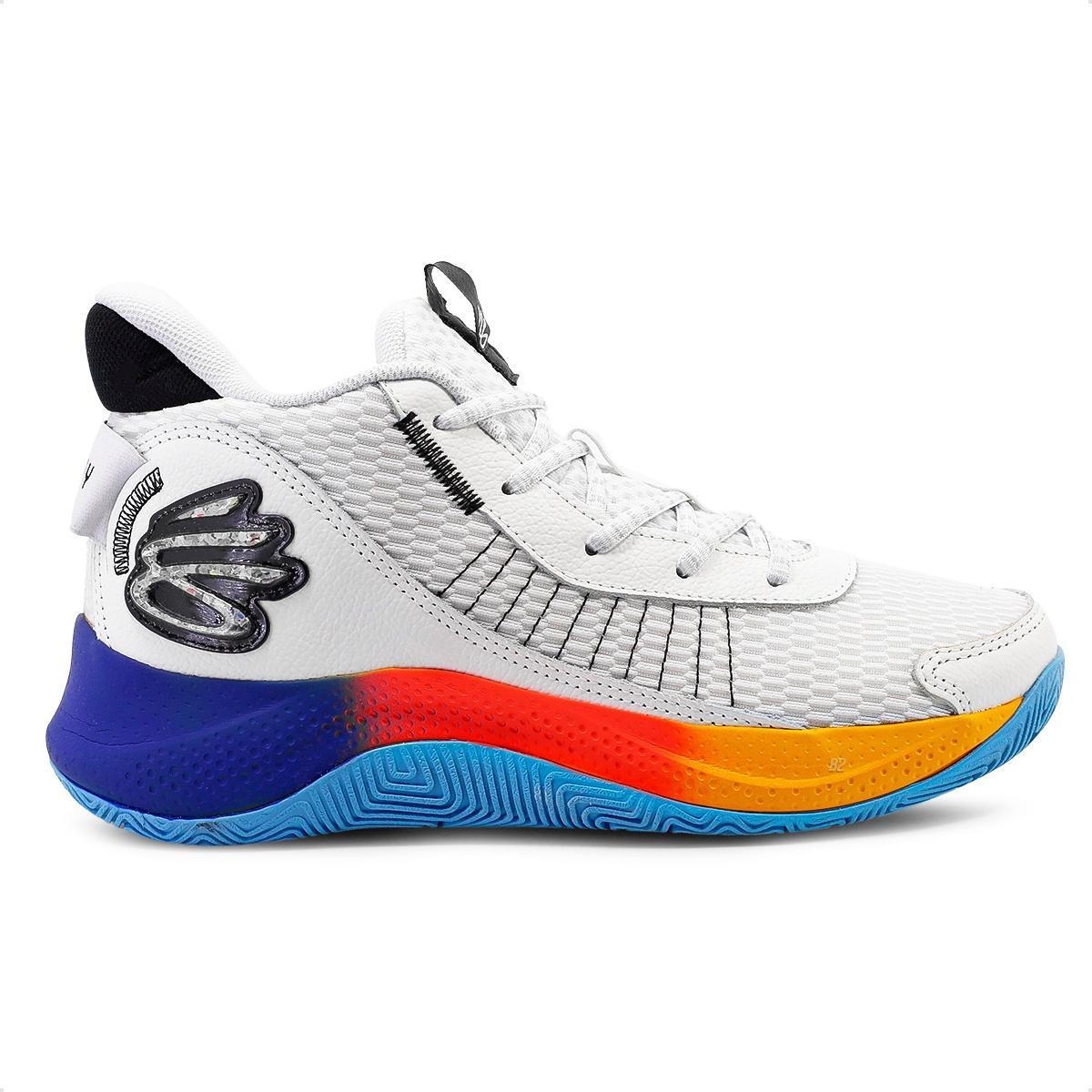 Tênis Under Armour Curry 3Z7 Basquete Masculino Branco / Azul