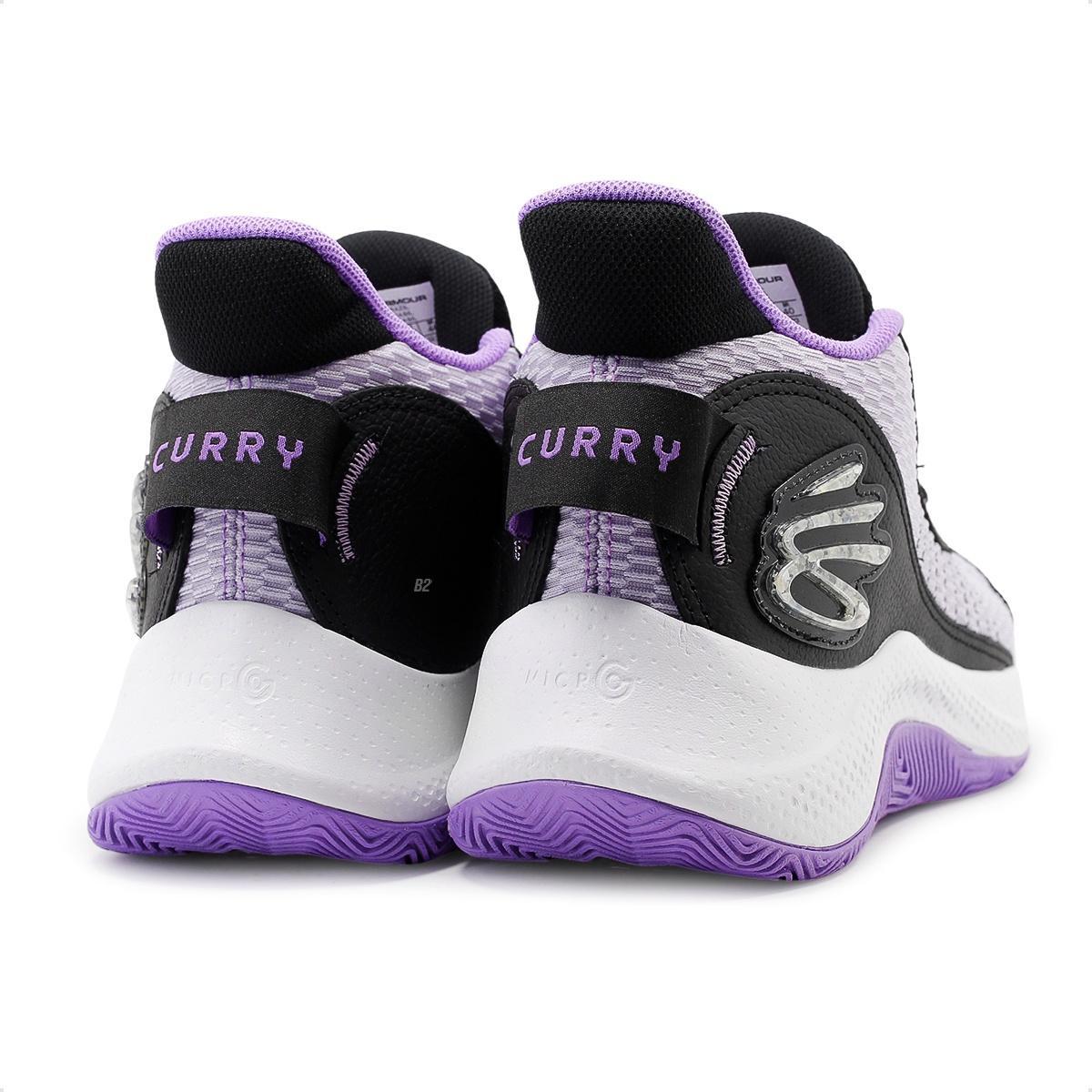 Tênis Under Armour Curry 3Z7 Basquete Masculino Preto / Lilás